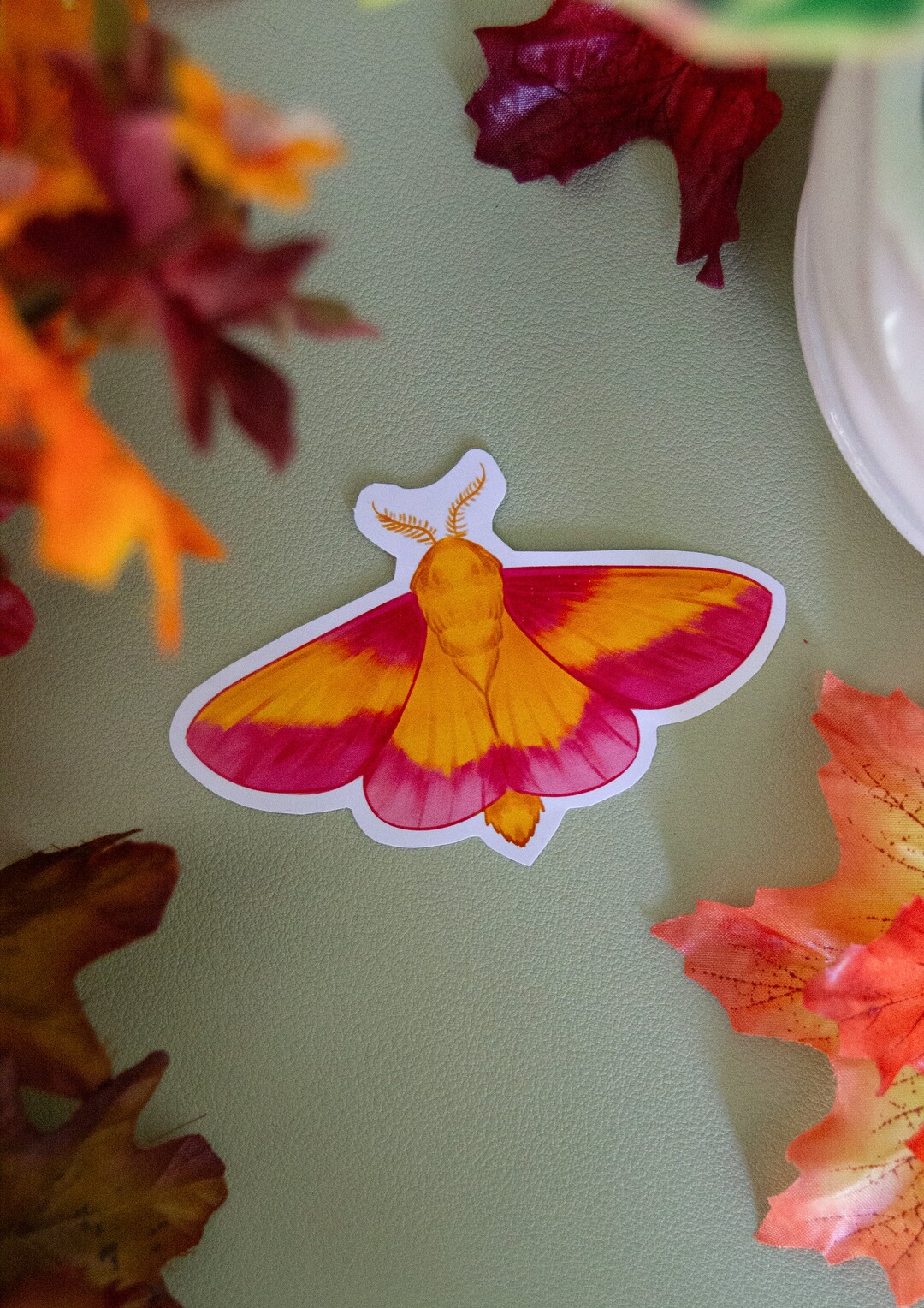 STICKER: Rosy Maple Moth / Waterproof Vinyl Sticker - Etsy