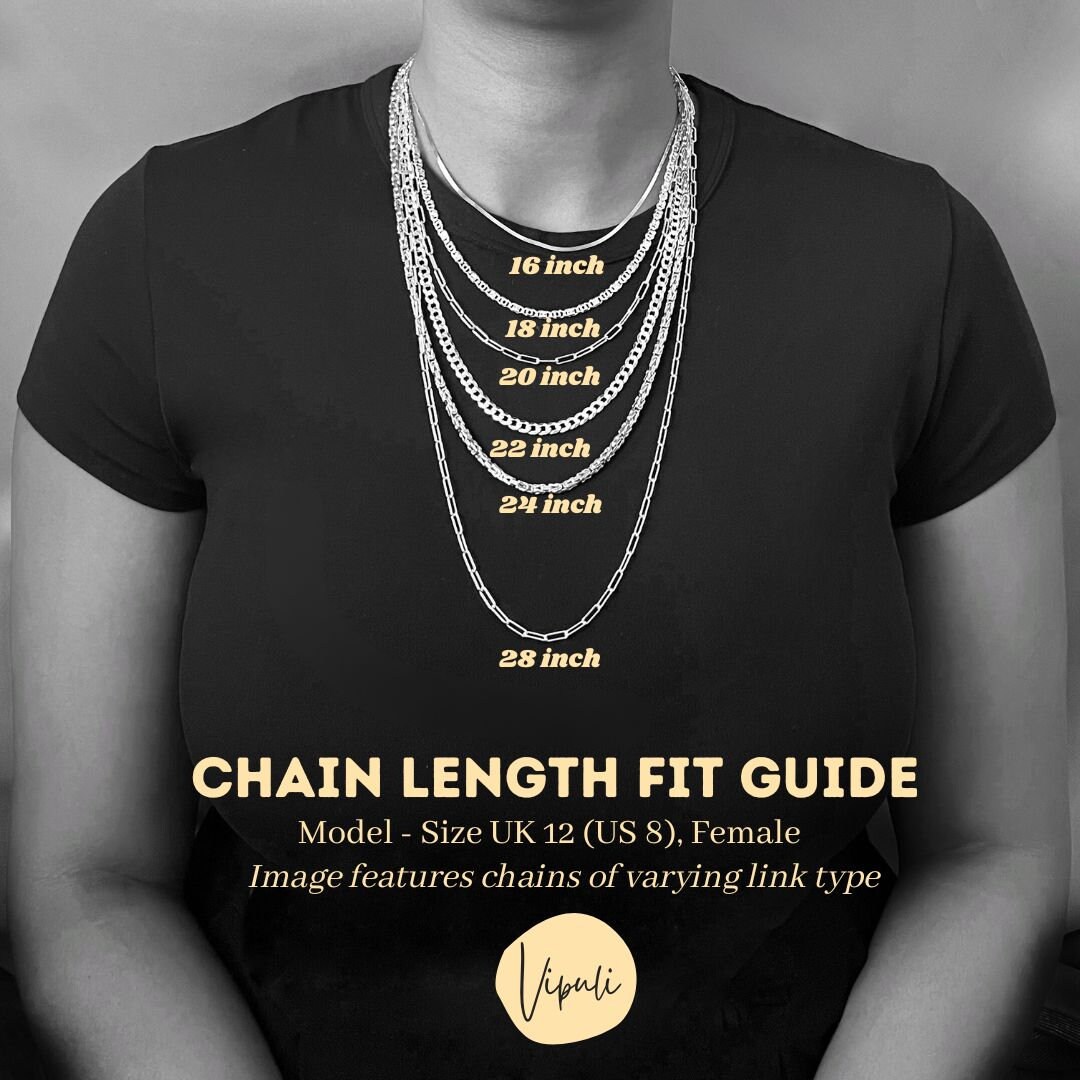 Solid 9ct Yellow Gold Chain, Open Curb, Rada Link, 16 18 20 22 24 Inch ...