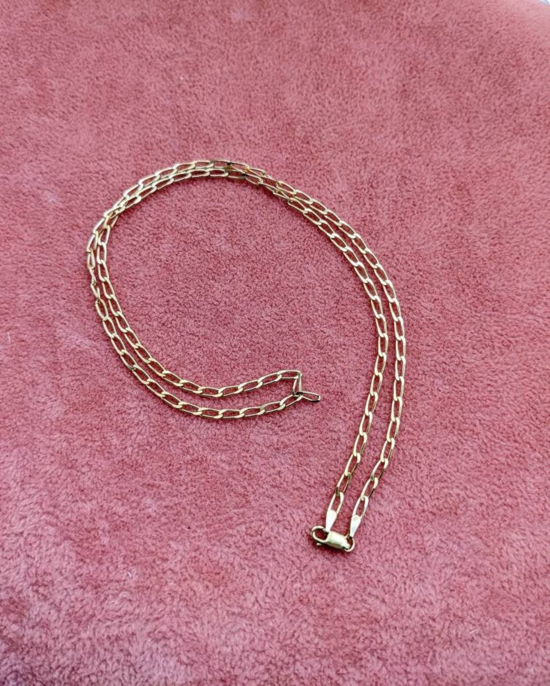 Solid 9ct Yellow Gold Chain, Open Curb, Rada Link, 16 18 20 22 24 Inch ...