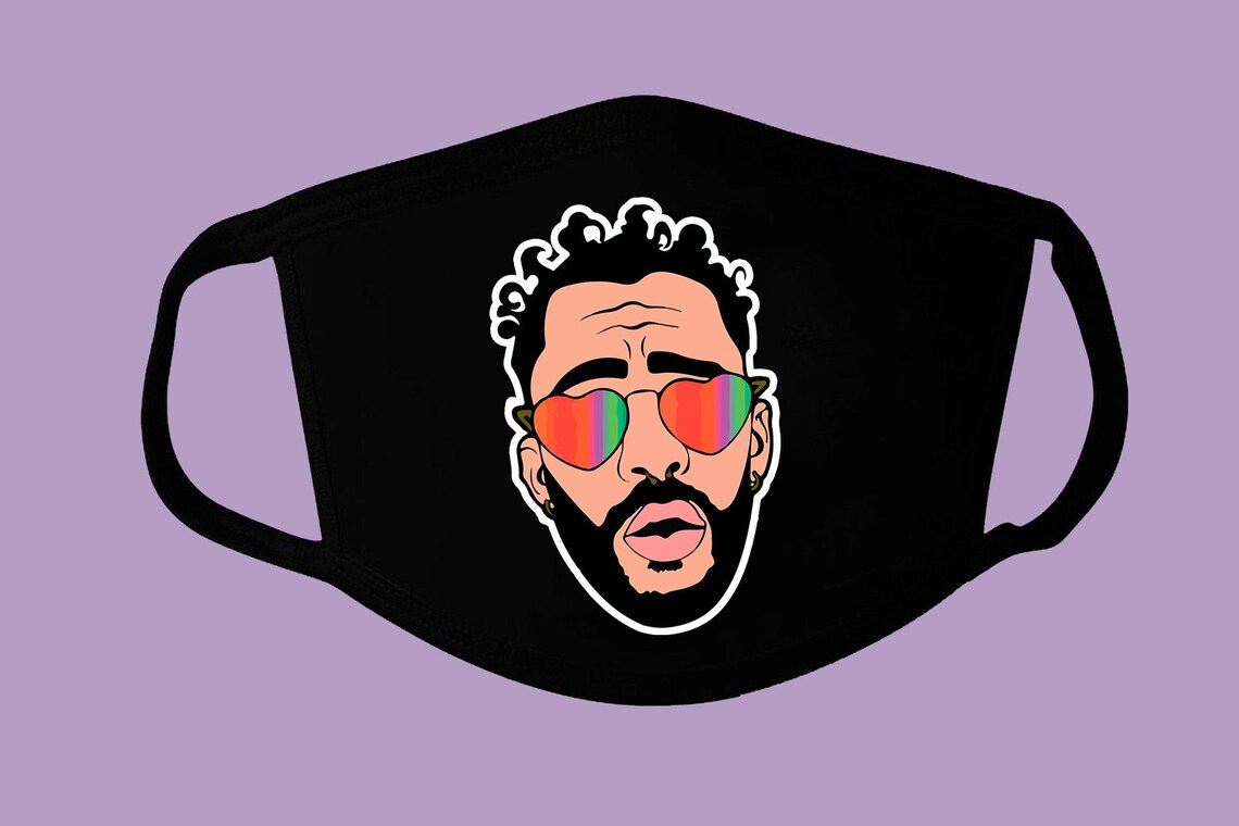 Bad Bunny Face Mask Bad Bunny Mask Bad Bunny YHLQMDLG | Etsy