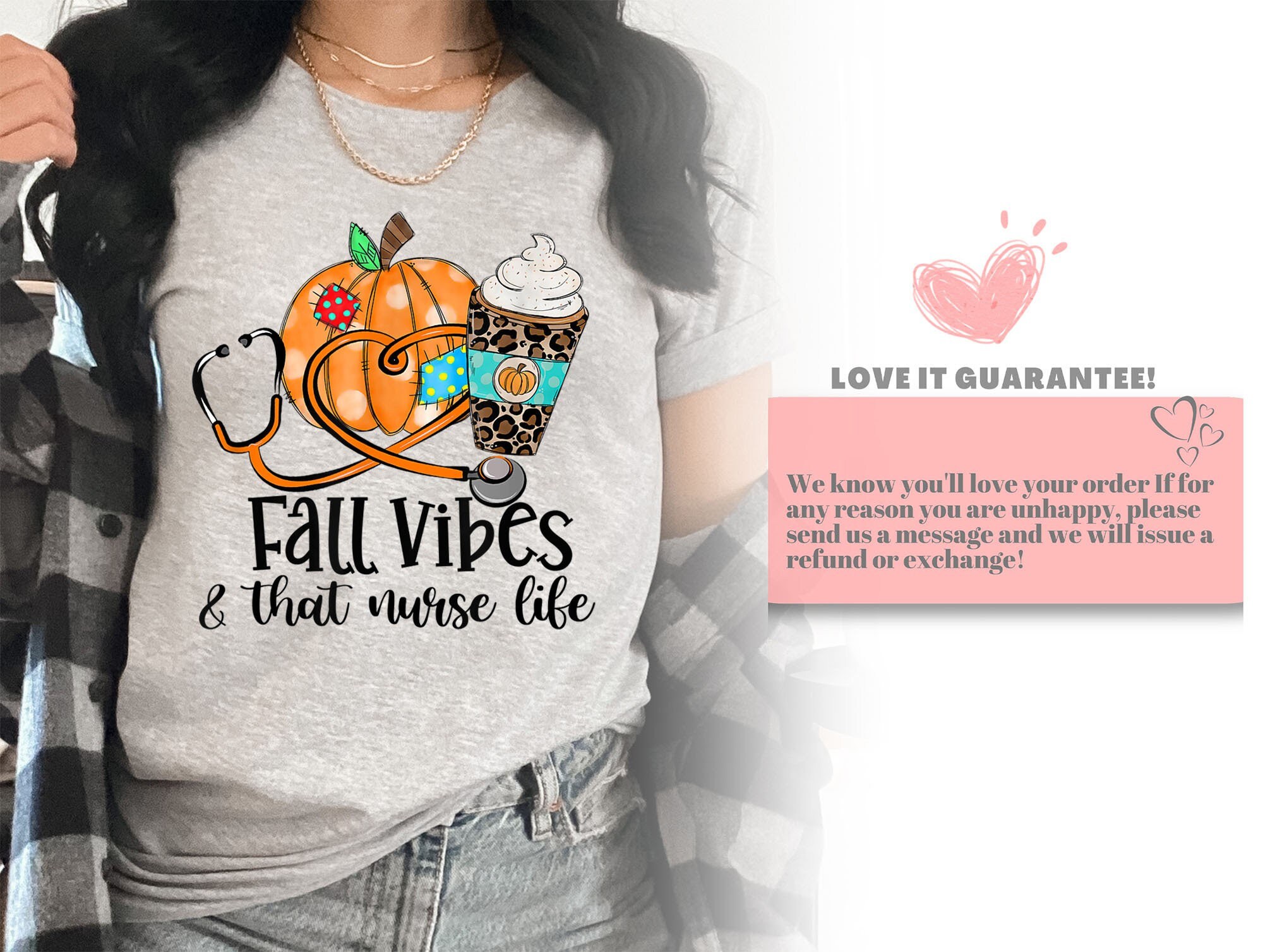Fall Vibes And That Nurse Life Shirt, Pumpkin Spice Nurse Shirt, Happy ...