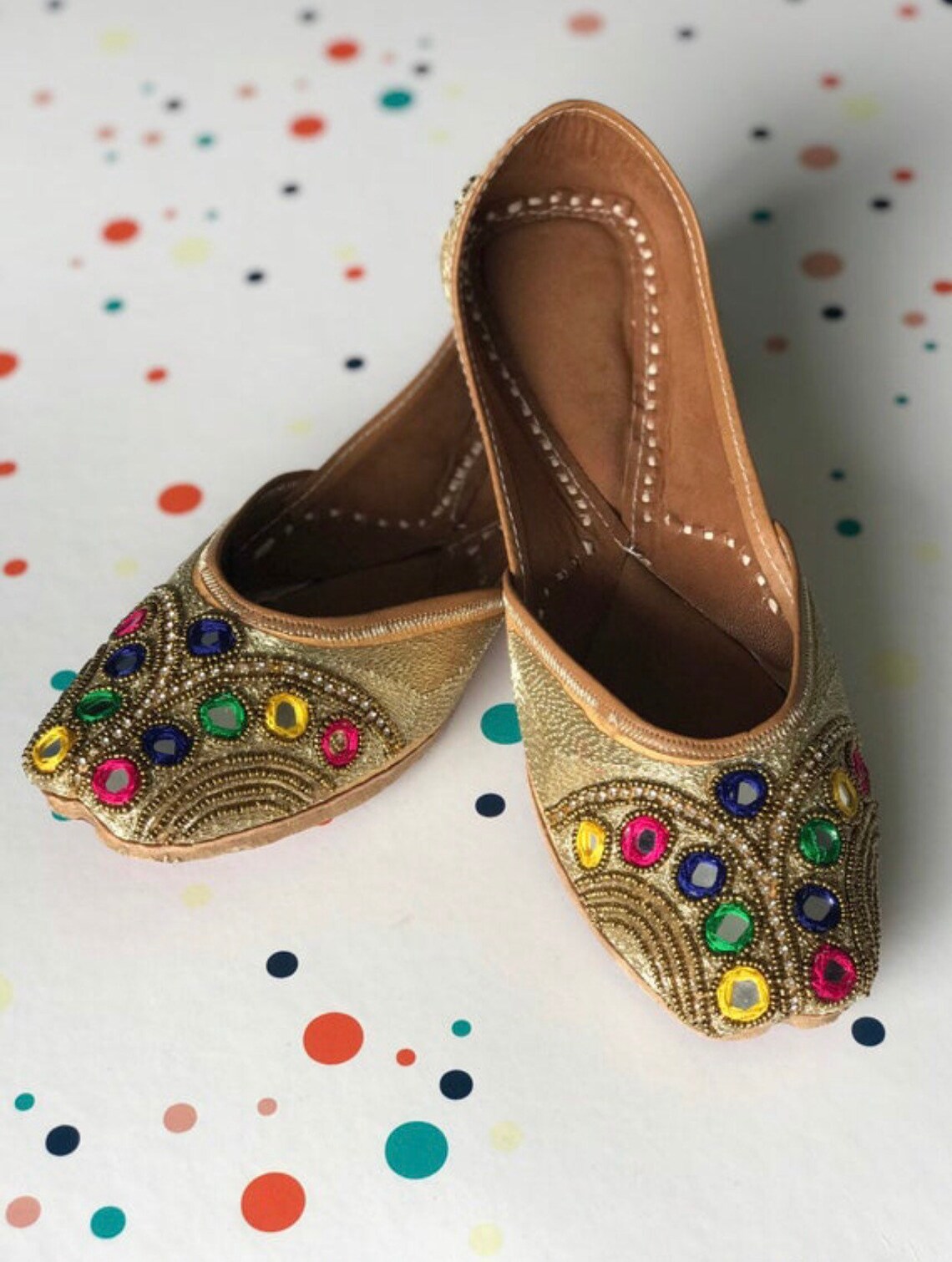 Buy Bridal Jutti Gold / Punjabi Jutti Women’s / Golden Jutti Online in ...