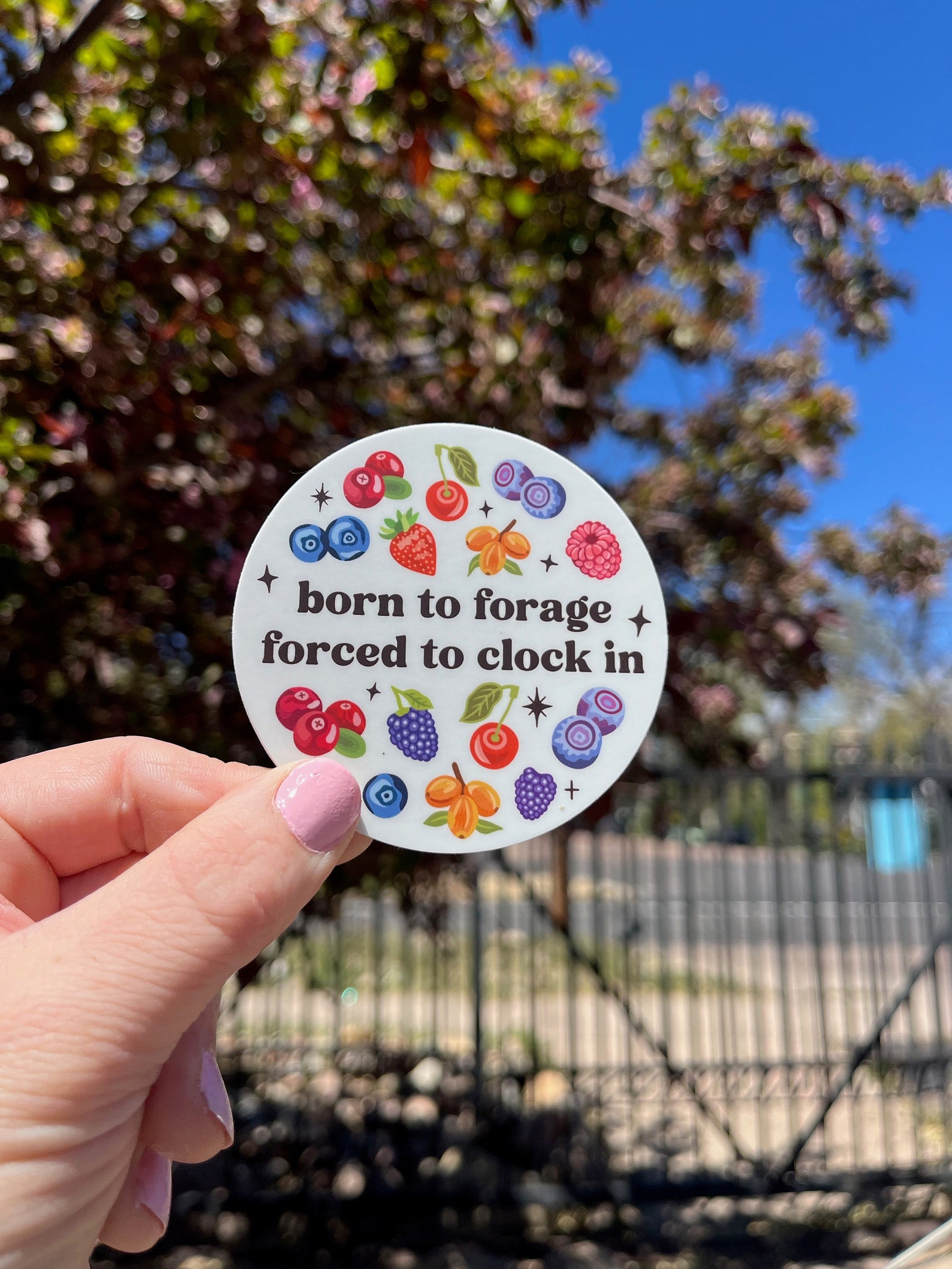 Born to Forage Sticker | Garden Girl, Birthday Gift, Farmers Market ...