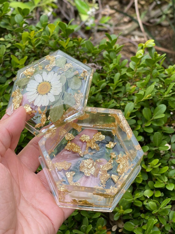 Resin Box Jewelry Box Resin Trinket Box Trinket box | Etsy