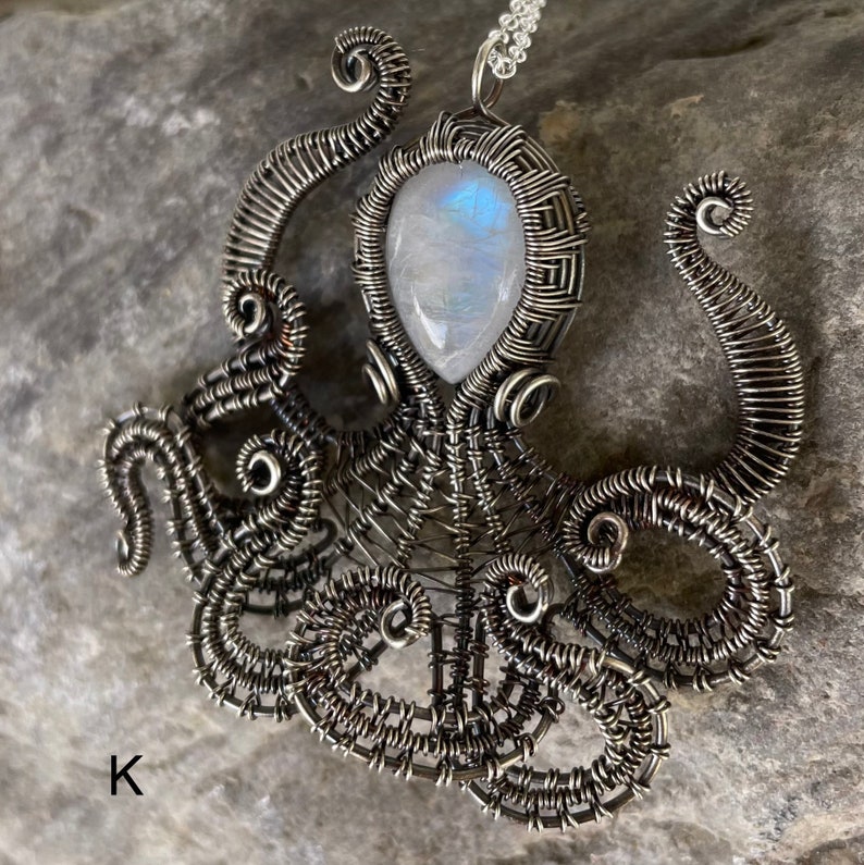 Wire Weave Octopus Labradorite in Copper - Etsy