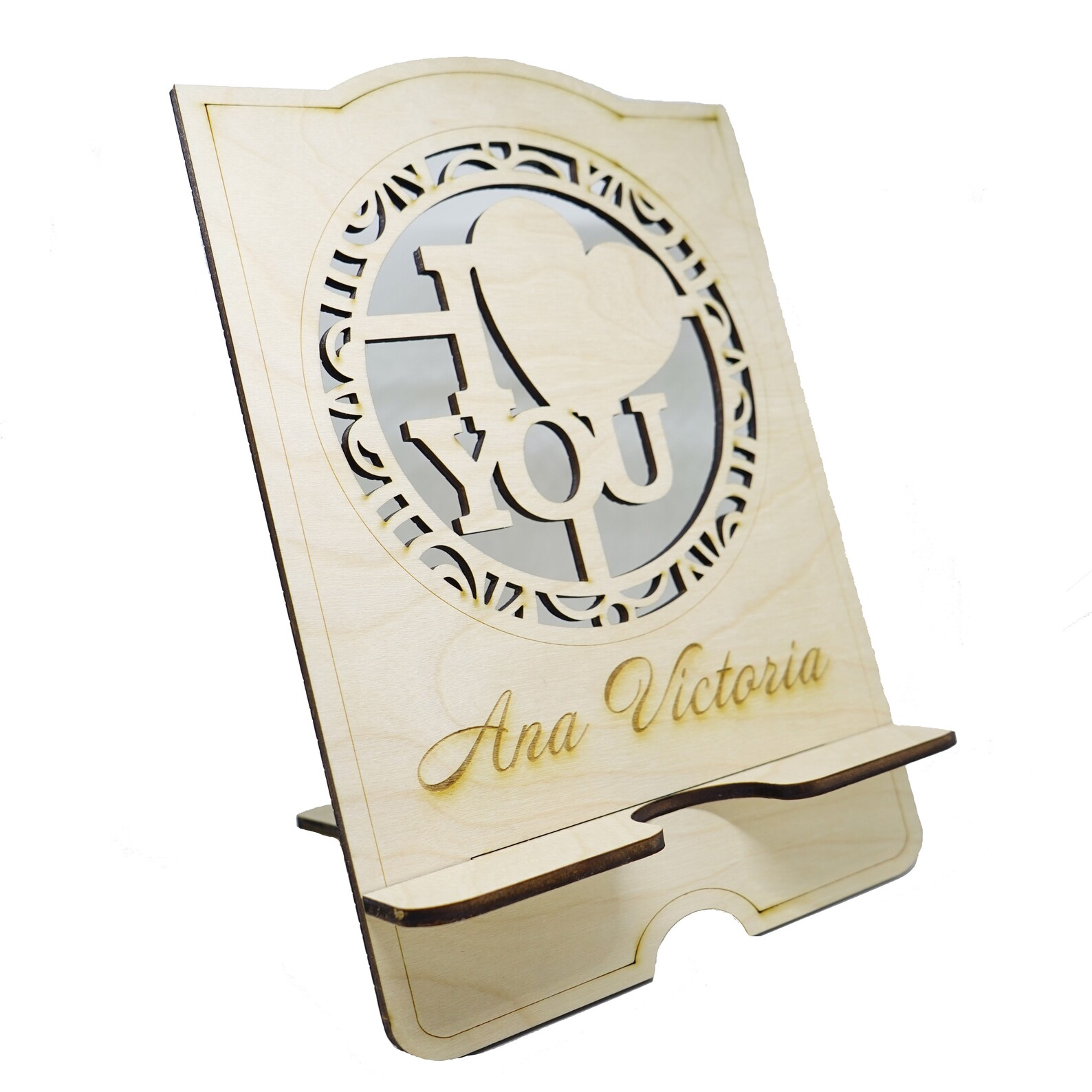 Custom iPad Stand, Laser Cut Stand for New Ipad, Wooden Tablet Stand ...