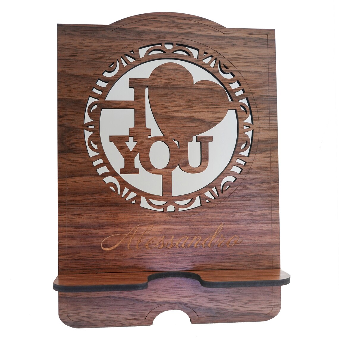 Custom iPad Stand, Laser Cut Stand for New Ipad, Wooden Tablet Stand ...