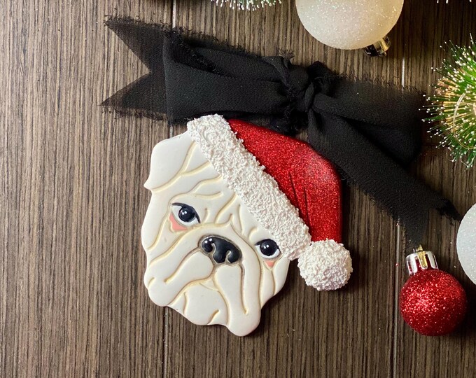 Preorder UGA Christmas Ornament | Bulldog Ornamemt - Etsy