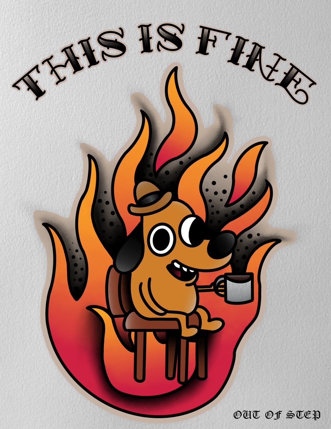 This is Fine Meme Tattoo Flash Sheet Art Print 8.5x11 - Etsy UK