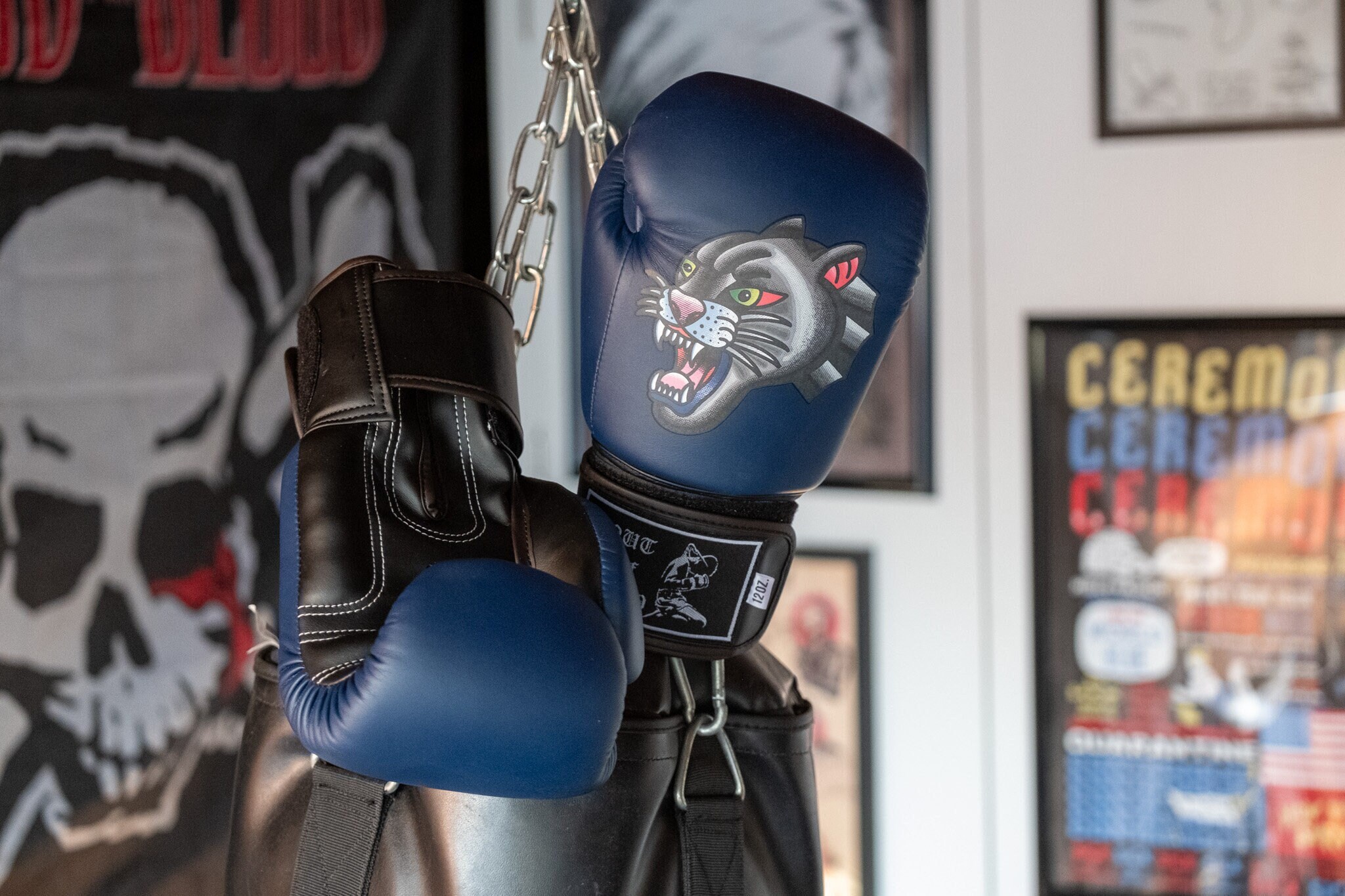 Panther Tattoo Muay Thai Boxing Gloves: Handmade in Thailand W/ Airflow ...