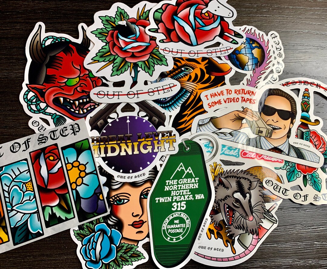 Mix & Match: Traditional Tattoo Flash Stickers - Etsy