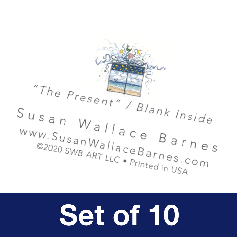 THE PRESENT Note Cards 5x7 With Envelopes - Set of 10 - Etsy