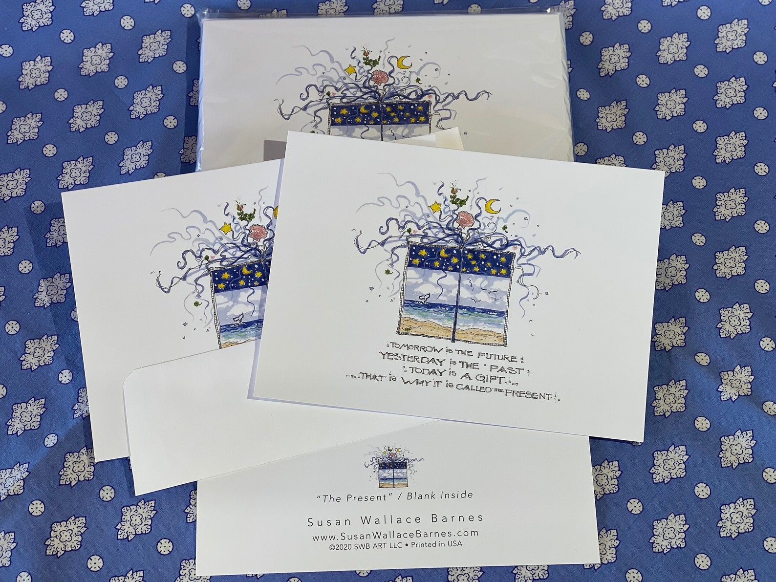 THE PRESENT Note Cards 5x7 With Envelopes - Set of 10 - Etsy