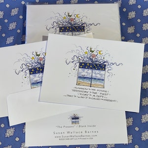 THE PRESENT Note Cards 5x7 With Envelopes - Set of 10 - Etsy