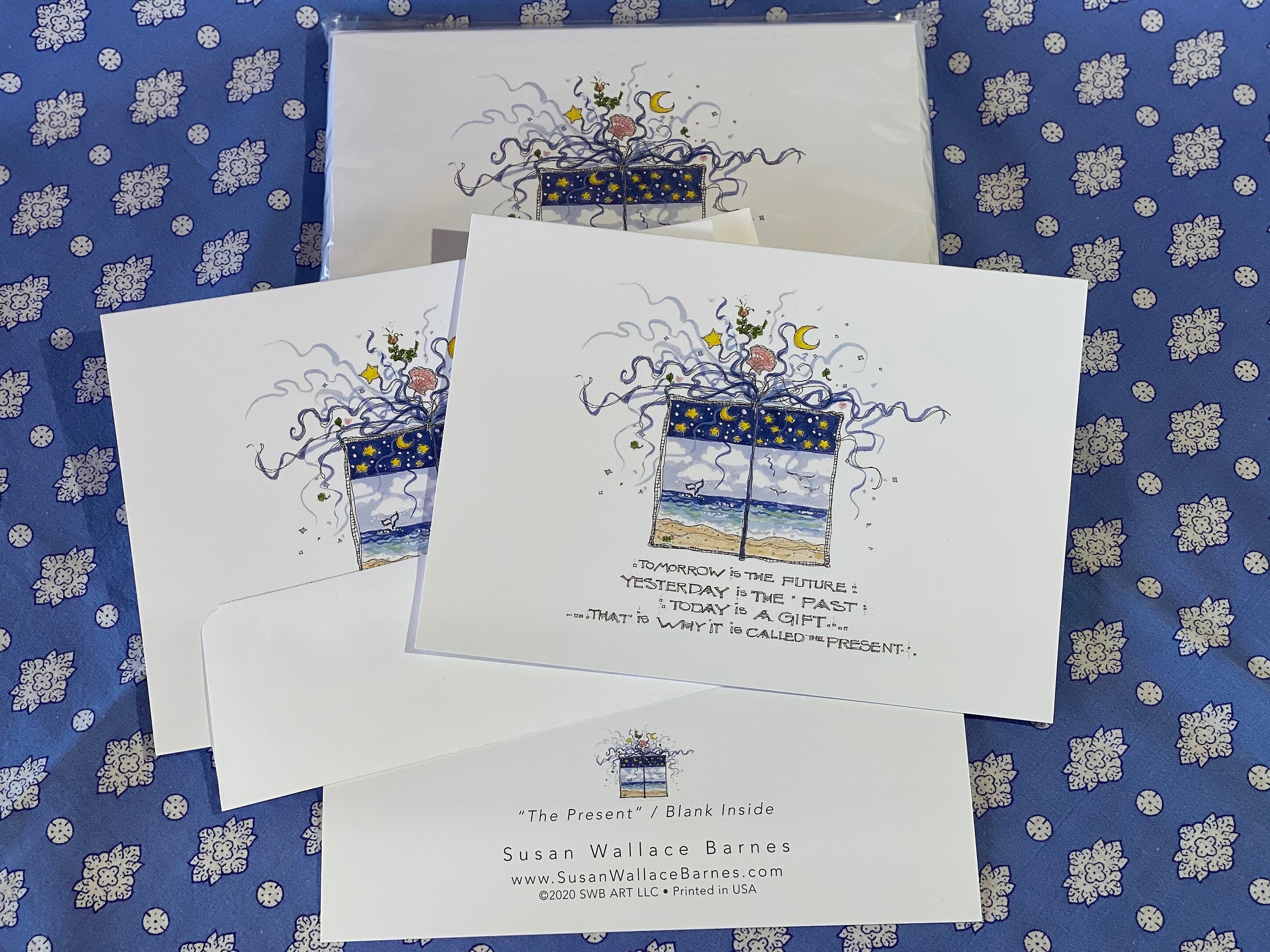 THE PRESENT Note Cards 5x7 With Envelopes - Set of 10 - Etsy