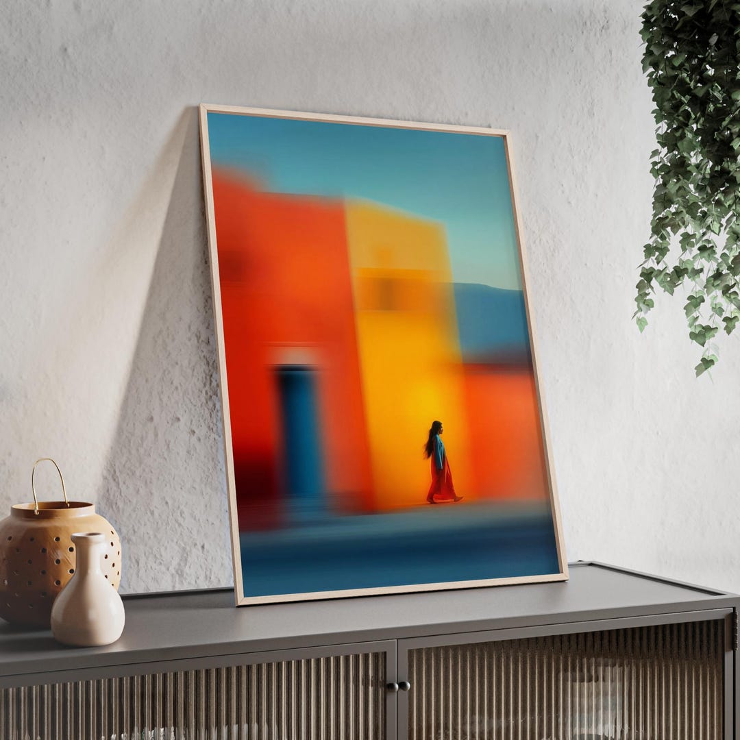 MARRAKECH WALLS Posters With Wooden Frame | Woman Silhouette - Etsy