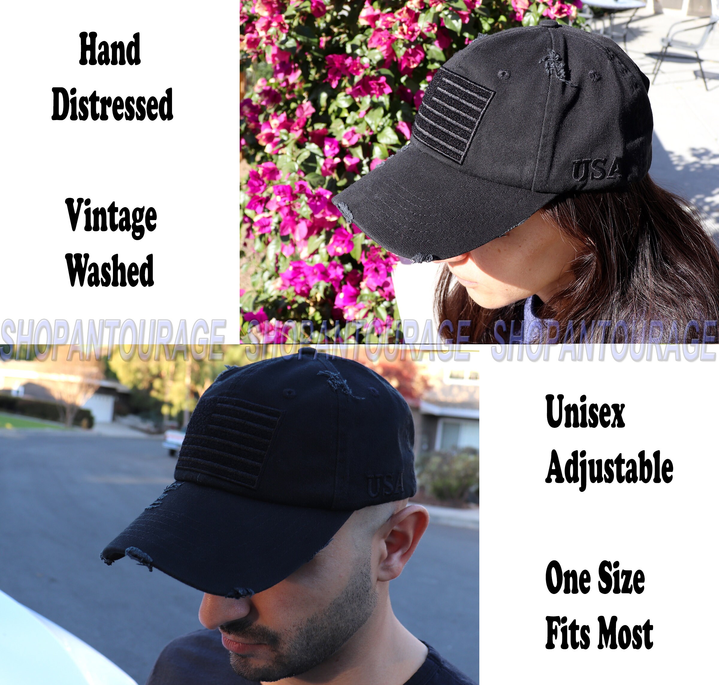 Antourage American Flag Hat for Men and Women | Vintage Baseball ...