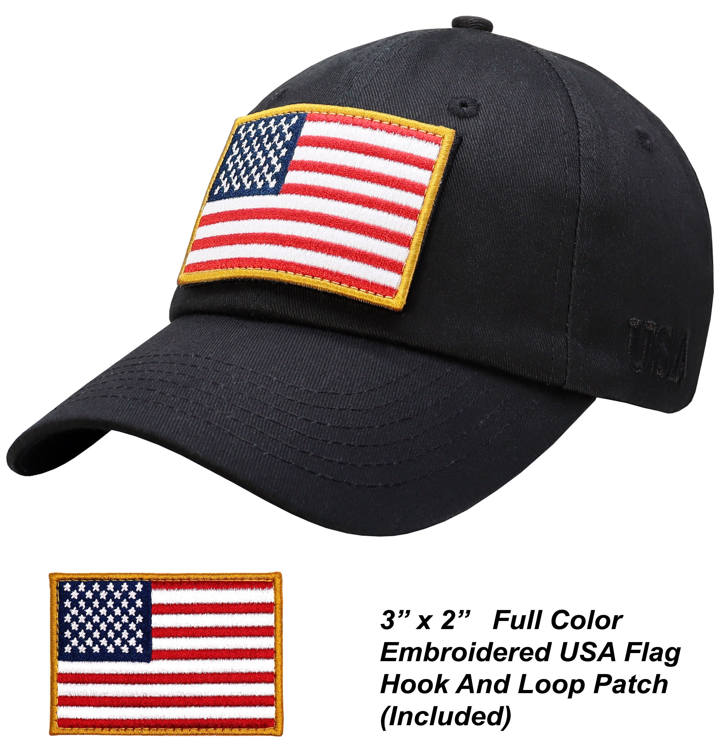 Antourage American Flag Hat for Men and Women Plain Baseball Tactical Hat Cap With USA Flag 2 ...