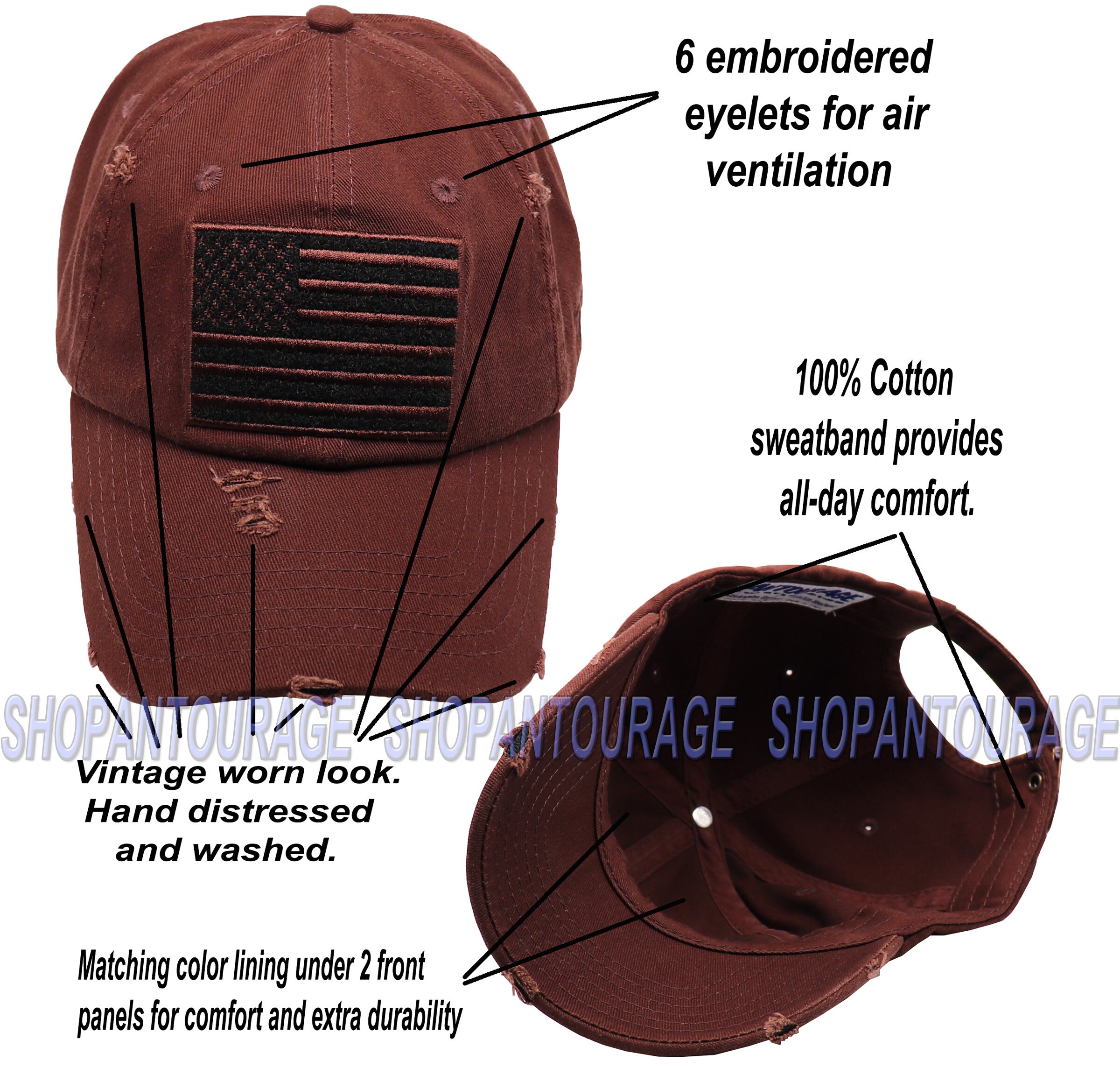 Antourage American Flag Hat for Men and Women Vintage - Etsy