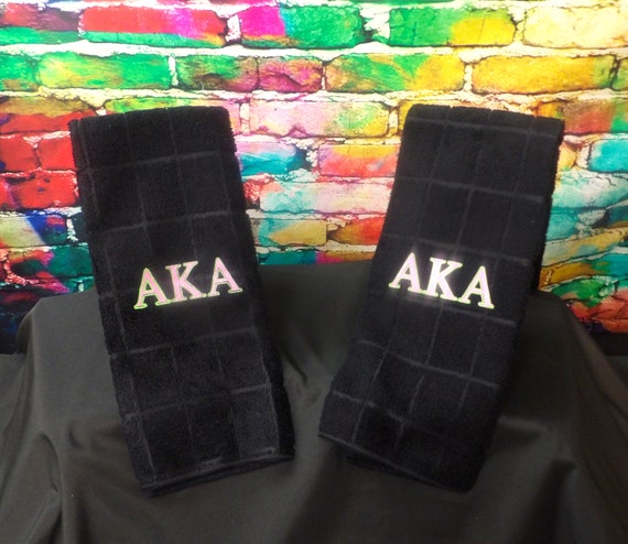 Alpha Kappa Alpha Towel Set - Etsy