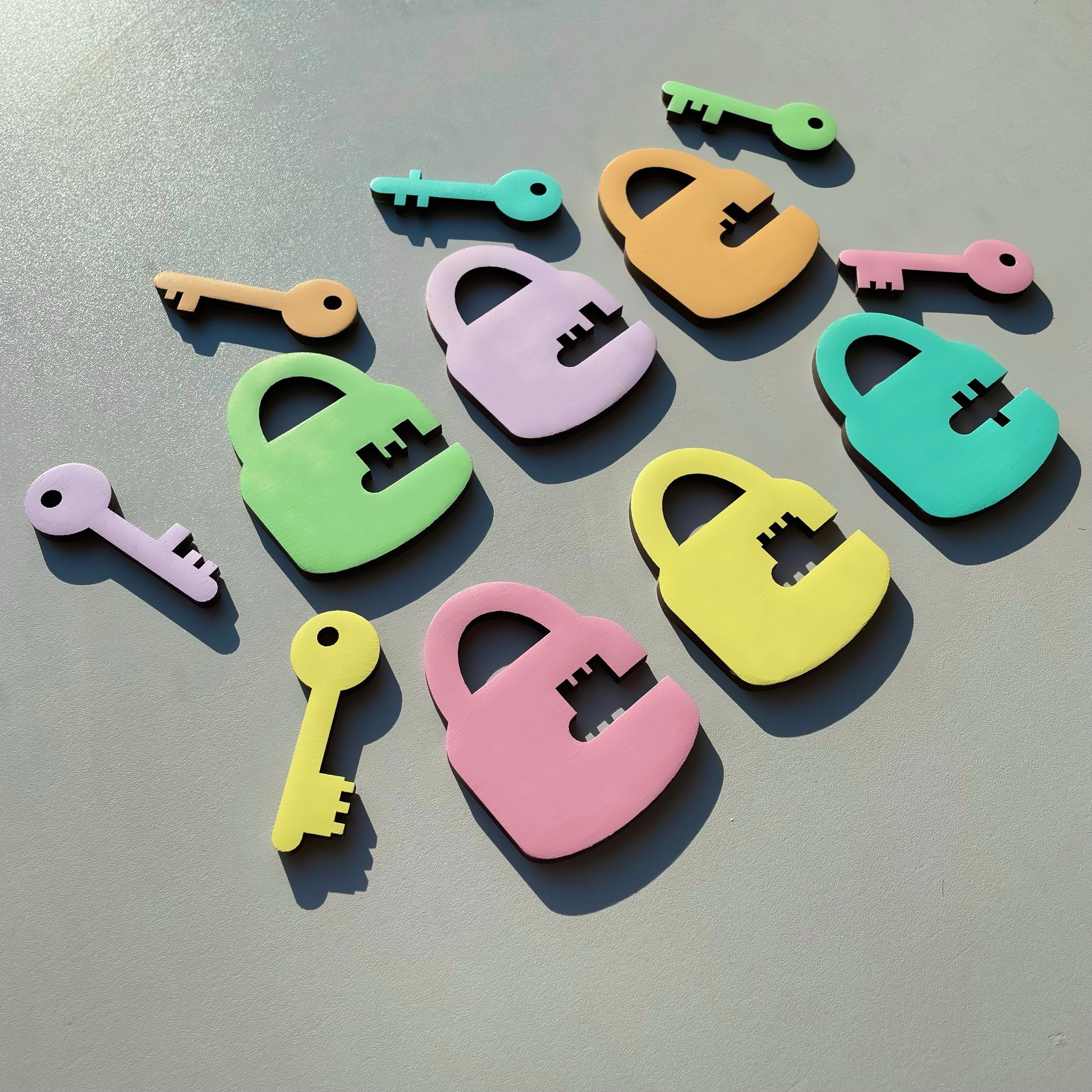 Montessori Wooden Puzzle Key Sorter Puzzle Kids Montessori - Etsy