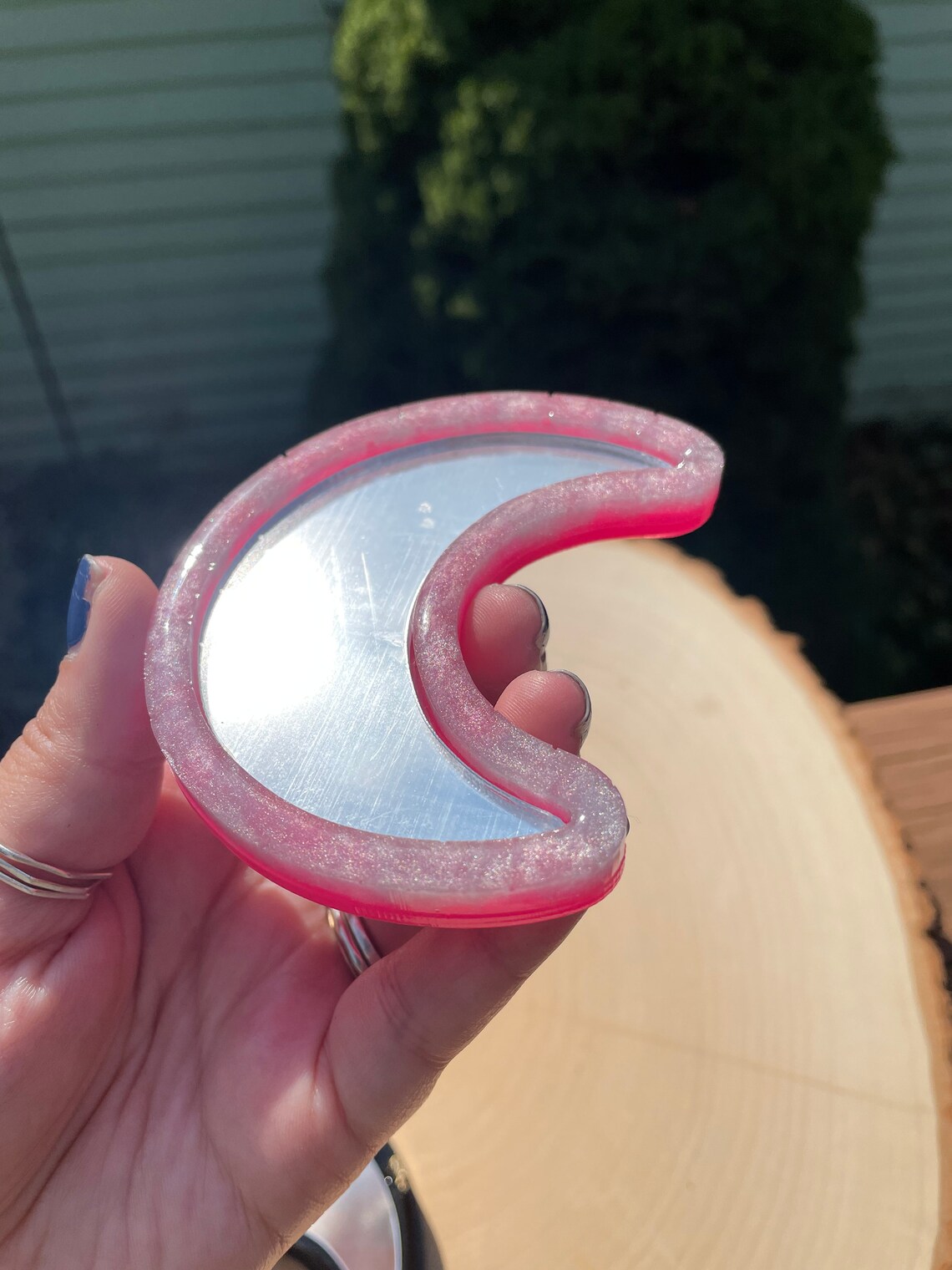 Moon Mirror Mini Handheld Pocket Mirror - Etsy