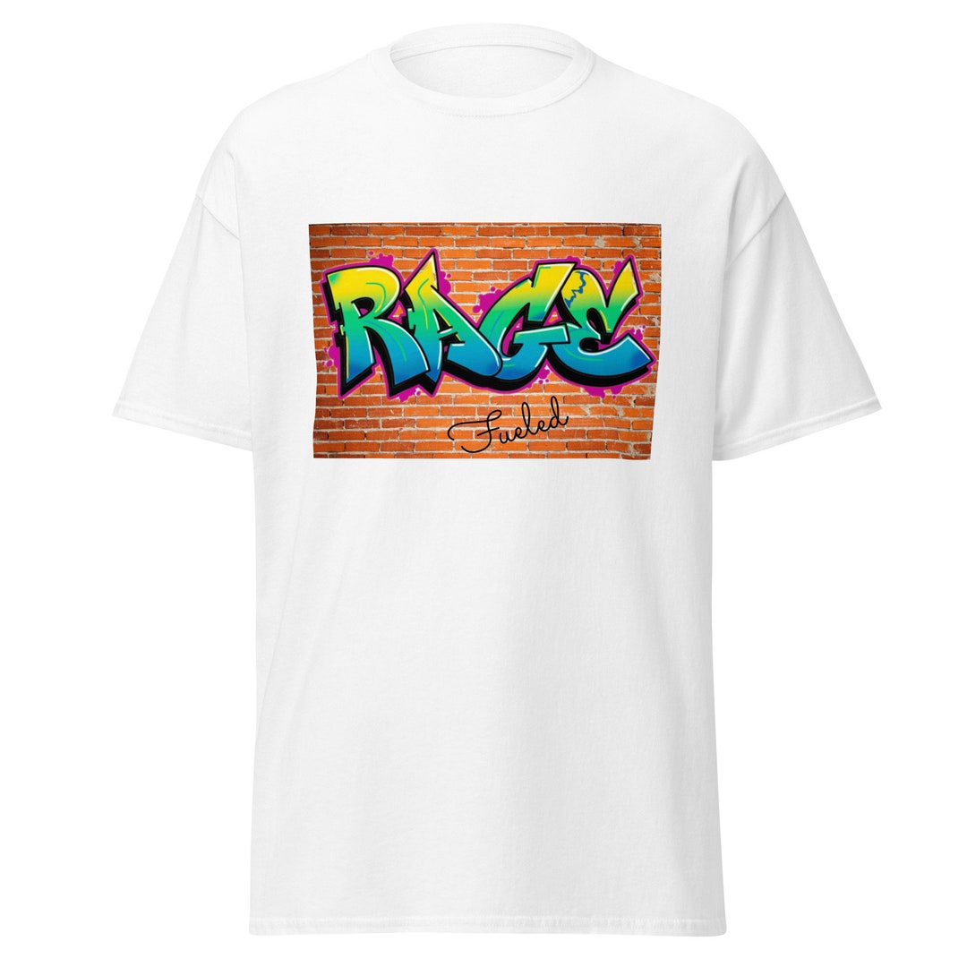Rage Fueled Graffiti Brick Wall T-shirt - Etsy