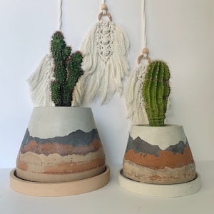 Blue Ridge Planter | Desert Pot | Handmade | Pottery | Boho | Concrete ...