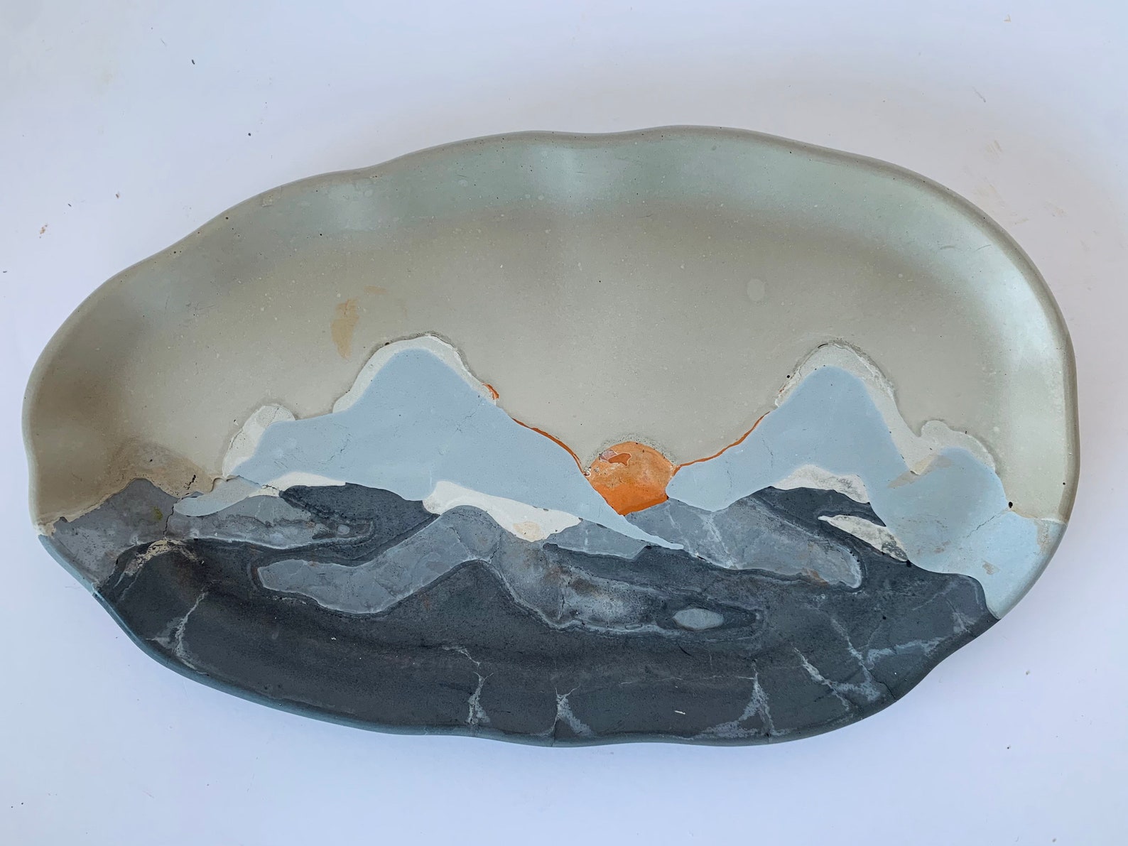 Jewelry Dish Trinket Tray Concrete Dish Desert - Etsy