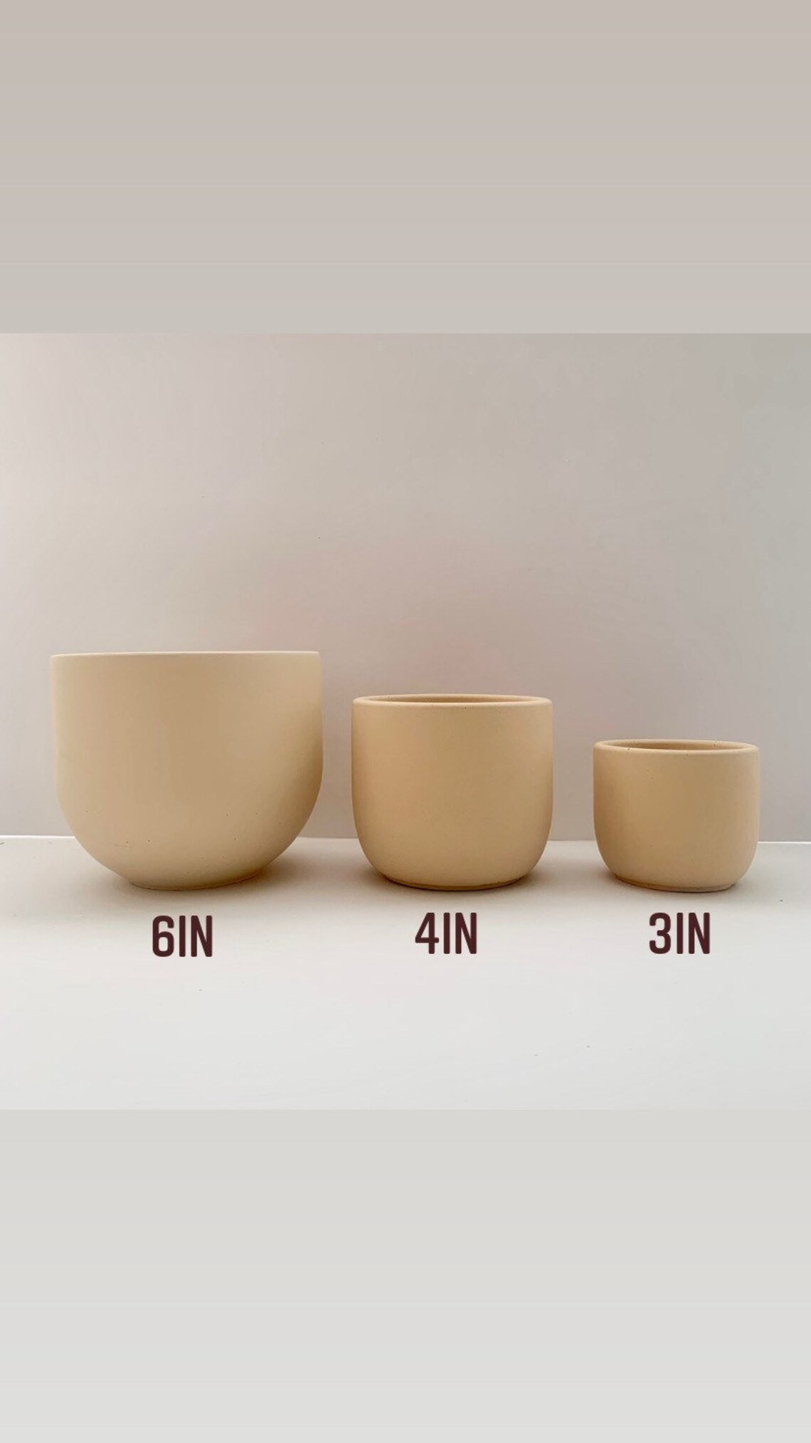 6in Concrete Plant pot Desert pot Concrete planter | Etsy