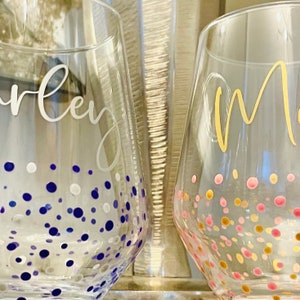 Wine Glass Personalised and Hand Painted Gift Birthday Age Name - Etsy