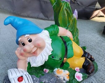 Gnome Reading a Book - Etsy