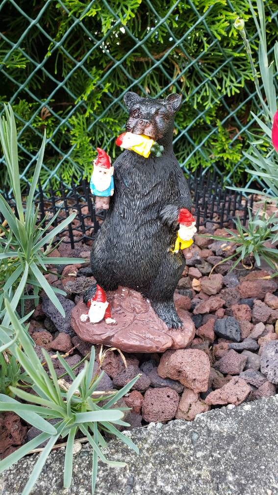 Black Bear Eating Gnomes Shipped From Canada | Etsy