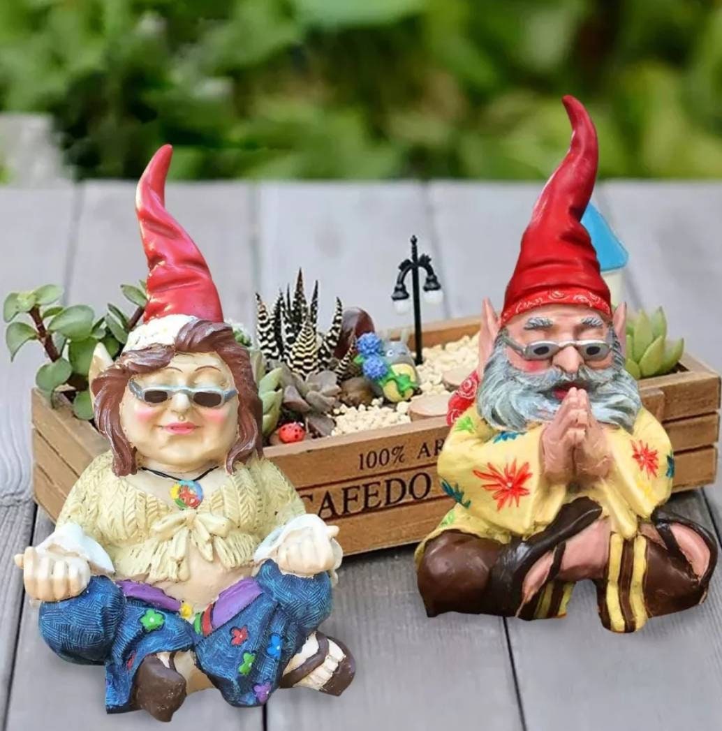 Namaste Garden Gnomes - Etsy