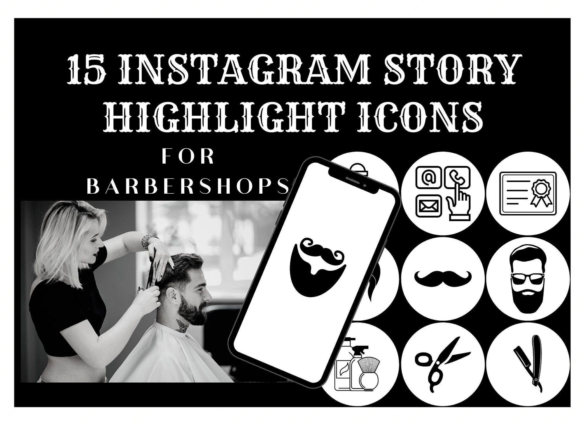 Barbershop Instagram Story Highlights Icons Covers Instagram Highlights ...