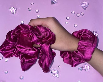 Pink Hair Scrunchie | Etsy