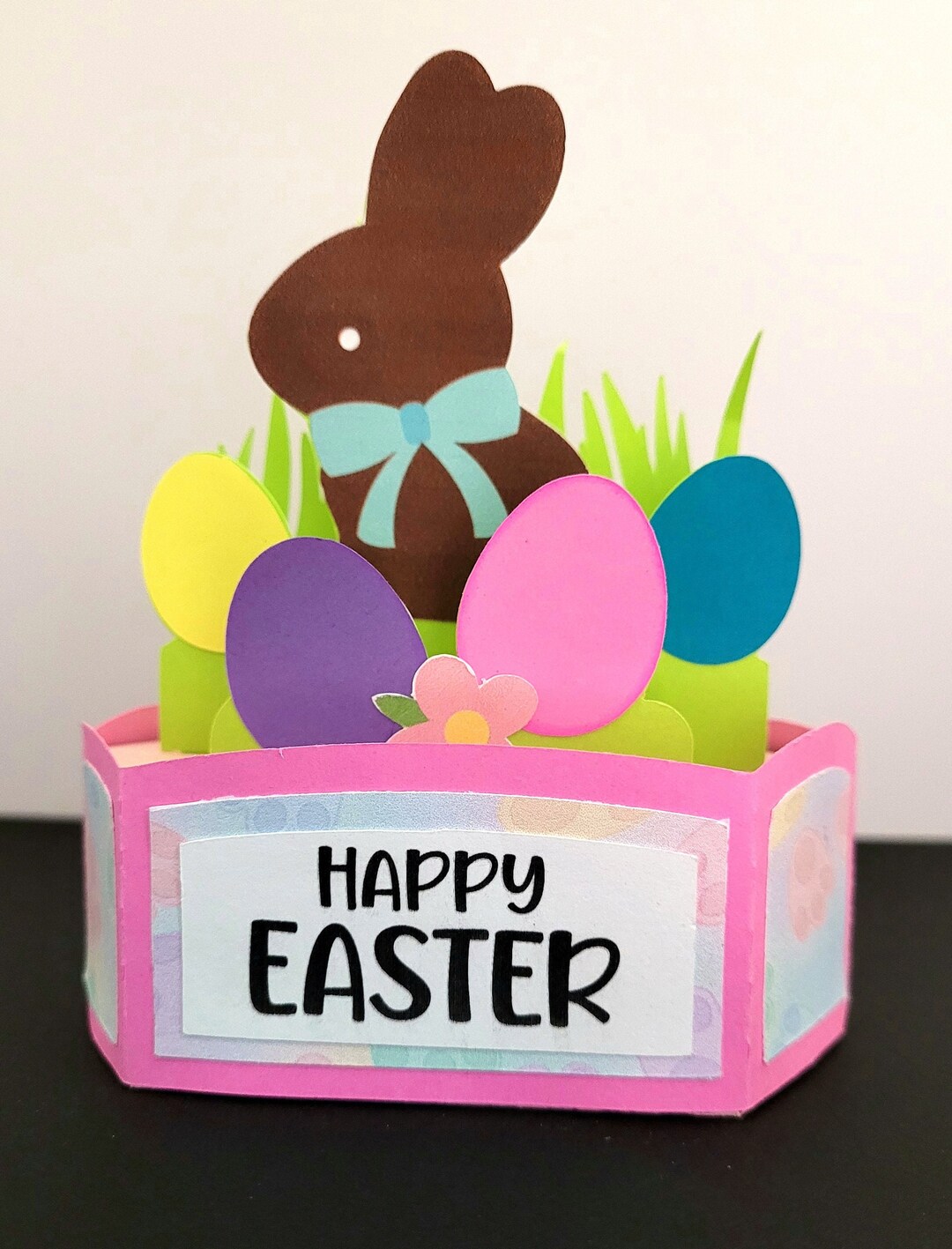 Happy Easter Chocolate Bunny Pop-up - Etsy