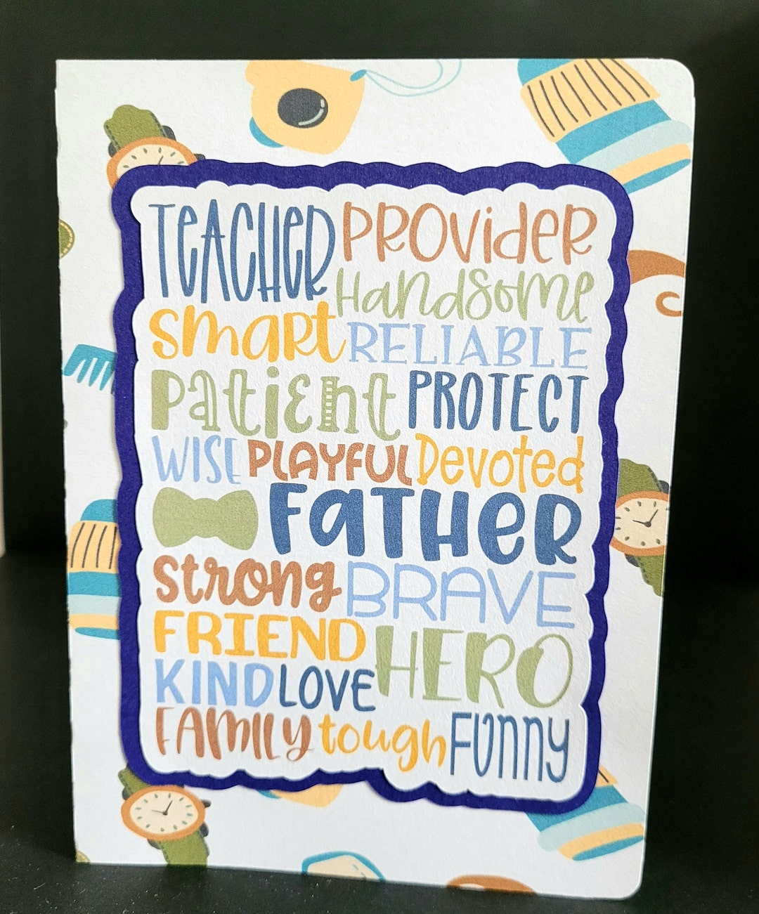 Father's Day Card, Blank Inside, Father, Teacher, Provider, Protect ...