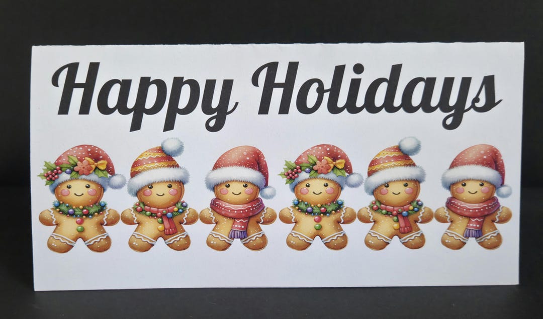 Gingerbread Men Christmas Cards, Multiple Designs, Blank Inside ...