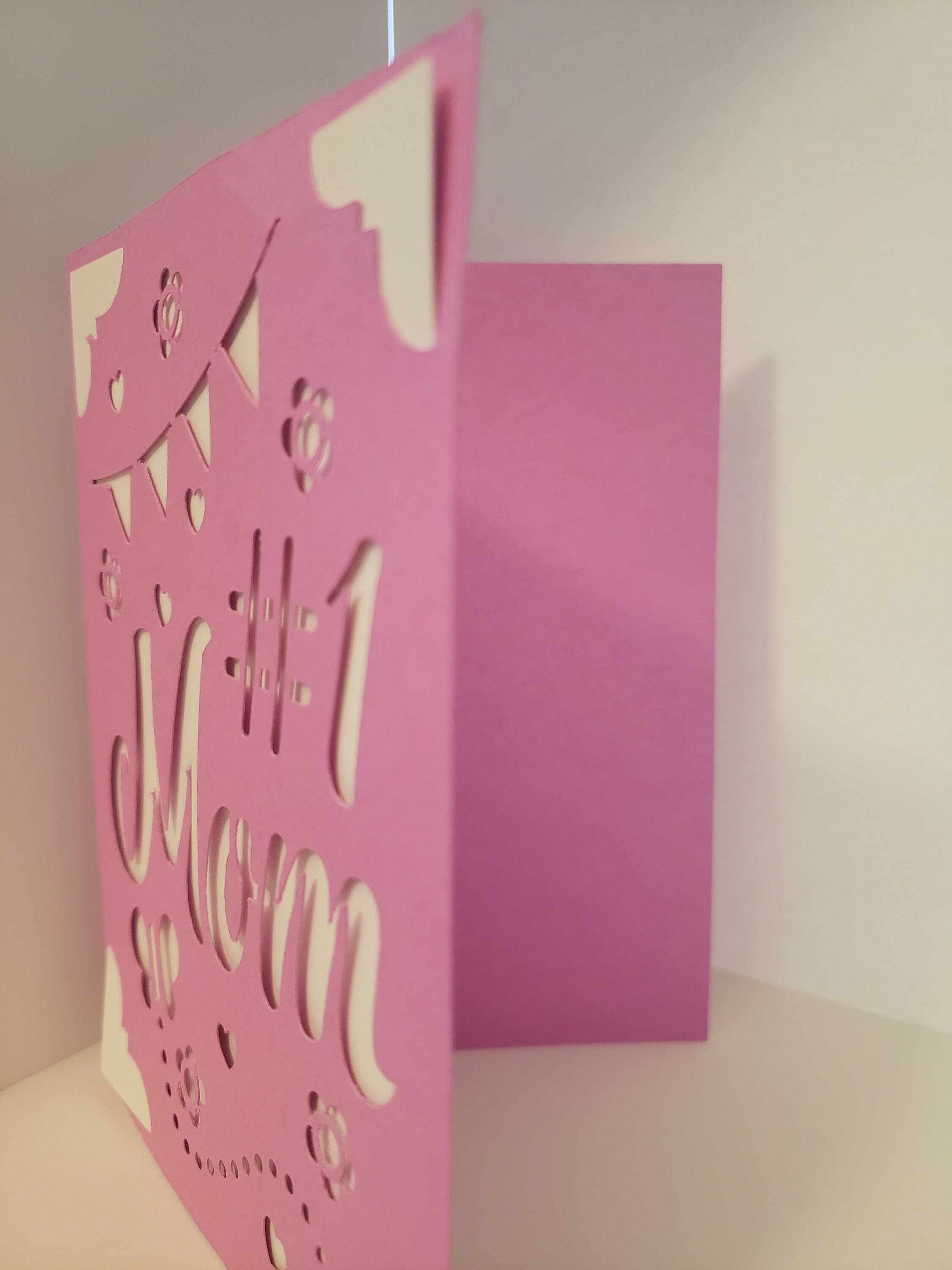Mom #1, Blank Inside, Mother's Day, #, 1, Pink, White, Mom, Woman, - Etsy