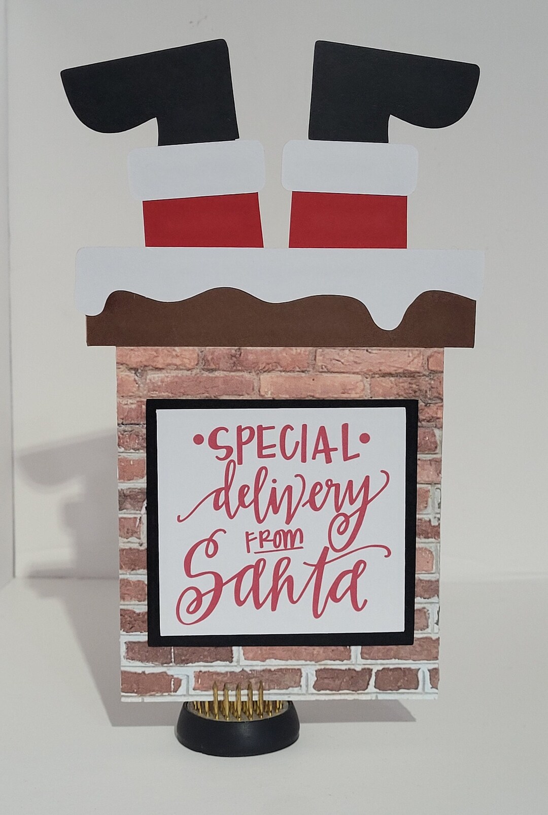 Santa Chimney Gift Card Holder - Etsy
