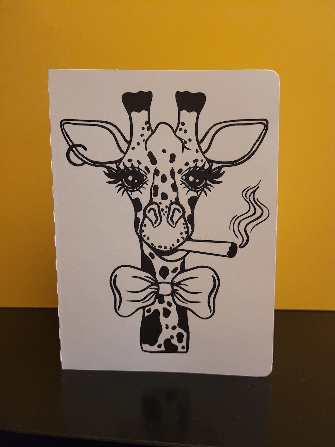 420 Smoking Giraffe, Blank Inside, Printed, Adult Humor, Bowtie, Earing ...