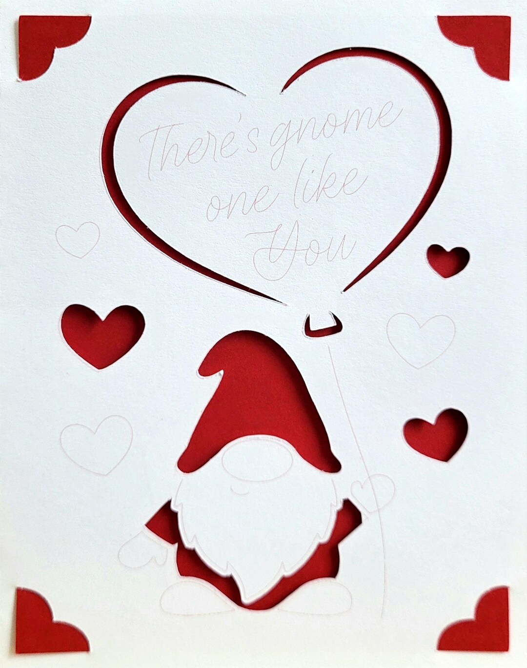 There's Gnome One Like You Valentine's Day Card, Blank Inside, Red ...