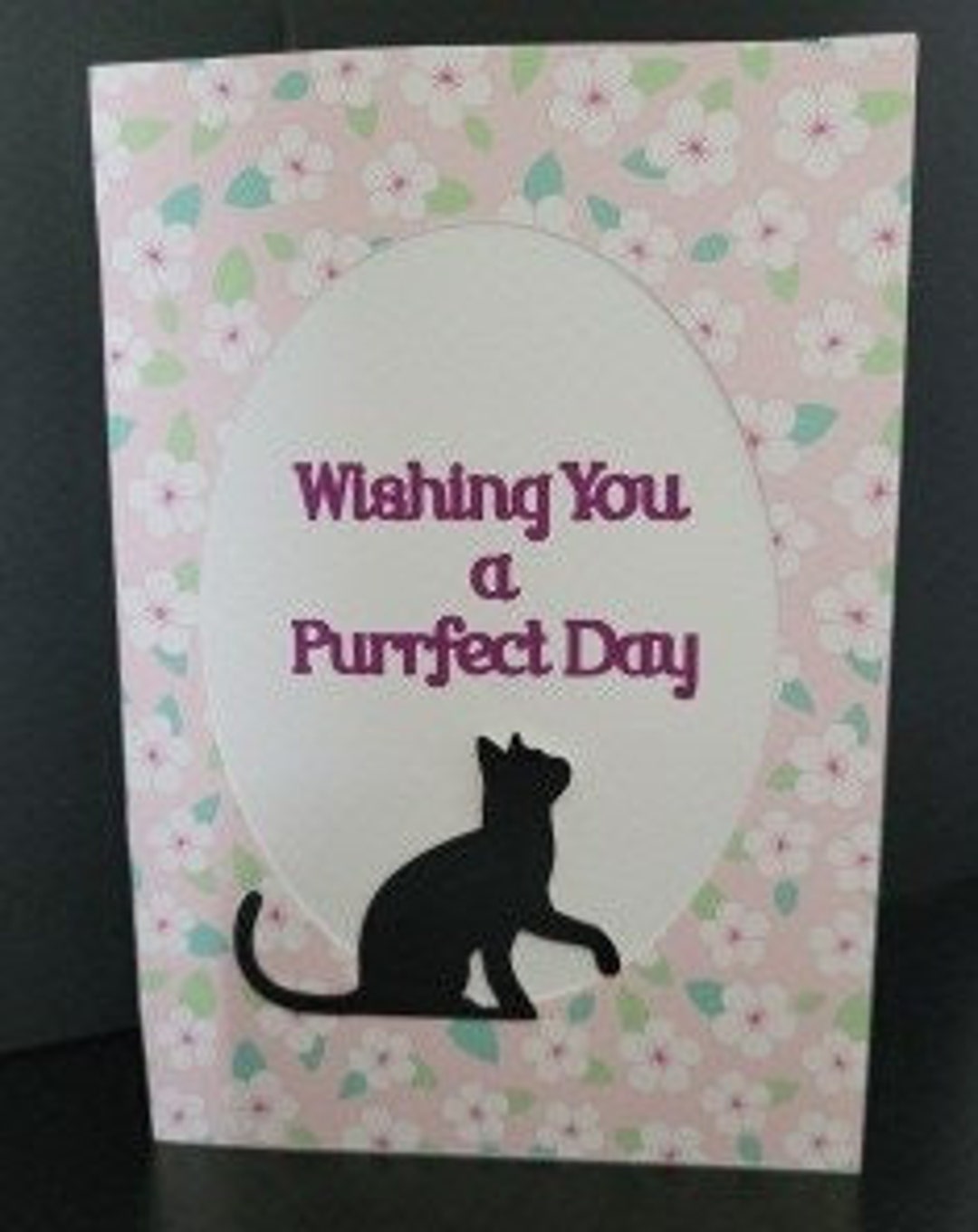 Wishing You A Purrfect Day, Blank Inside, Cats, Perfect, Black, Purr - Etsy