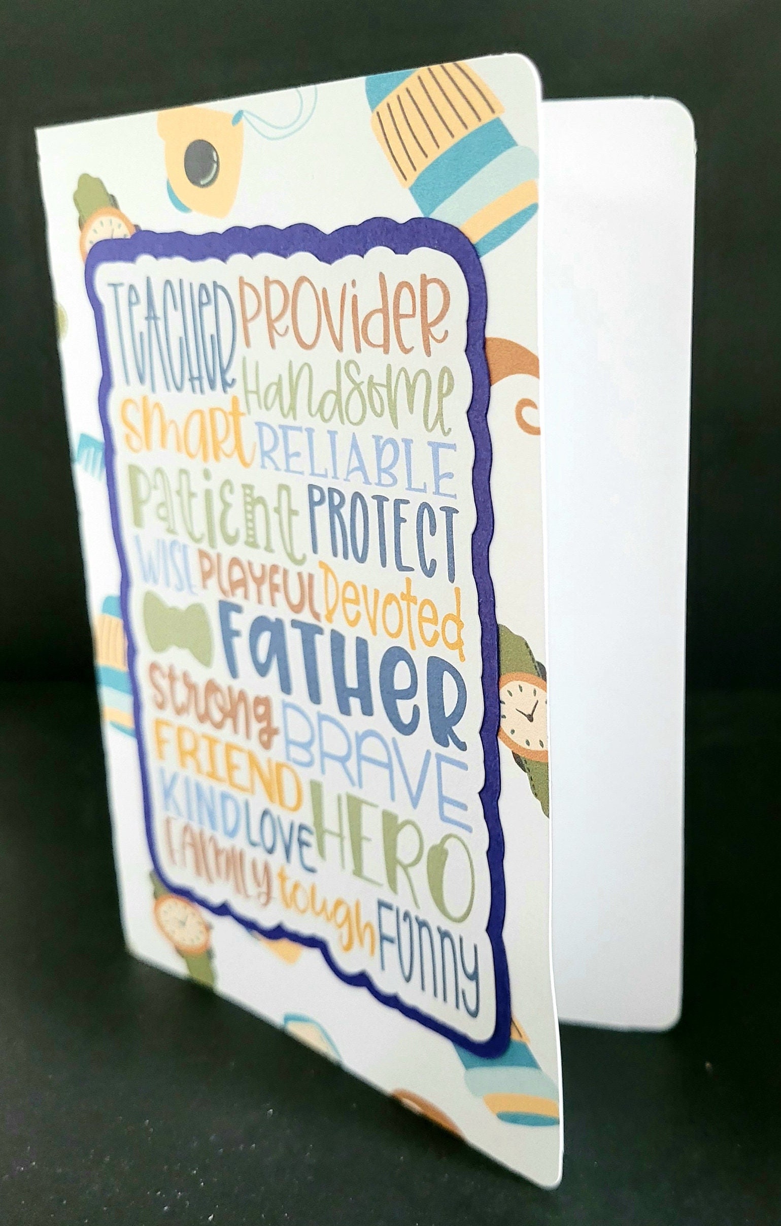 Father's Day Card, Blank Inside, Father, Teacher, Provider, Protect ...