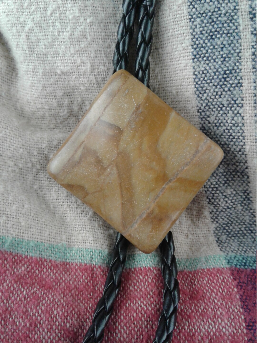 Grain Stone Twisted Diamond Bolo Tie, Handmade Bolo Tie - Etsy UK