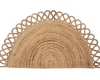 Jute Half Moon Rug - Etsy