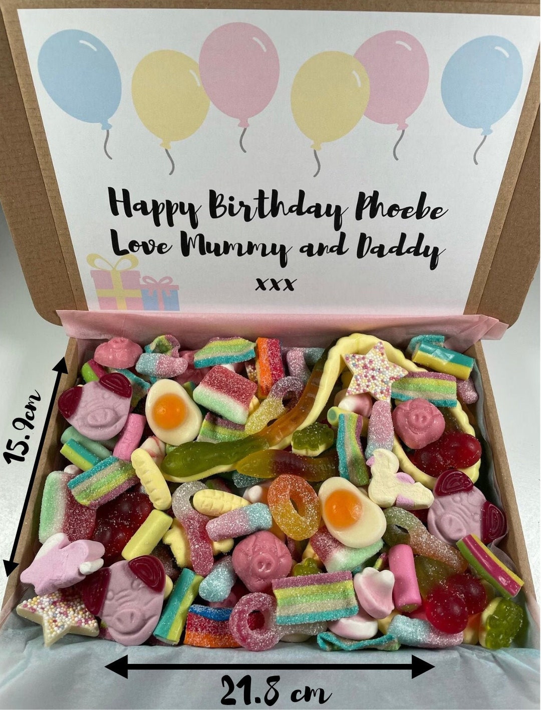BIRTHDAY Sweet Box, Personalised Birthday Gift Box, Birthday Sweets ...