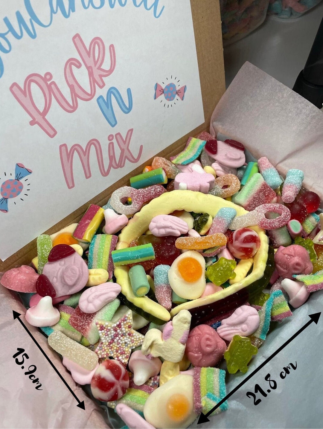PICK N MIX Sweet Box, Personalised Sweet Box, Letterbox Candy Gift ...
