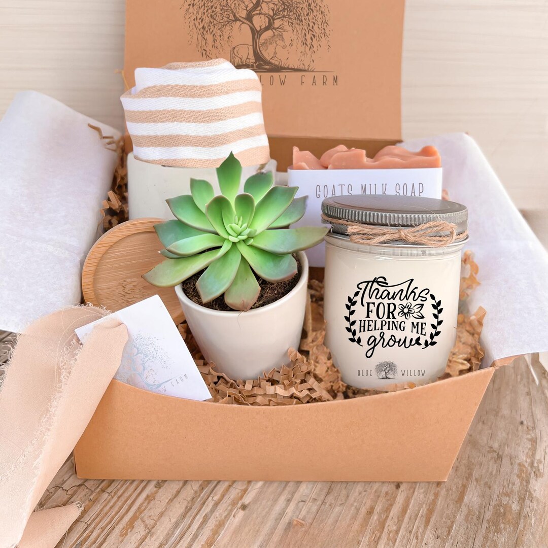 Thank You for Helping Me Grow, Teacher Gift Basket, Teacher ...